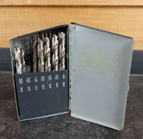 Metal Box of Drill Bits - GC5 Auctions
