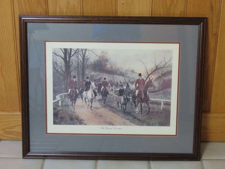 Large Framed Lithograph "The First of November" - GC5 Auctions