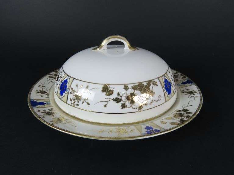 Hand Painted "N3951" Noritake Nippon Vented Covered Dish - GC5 Auctions