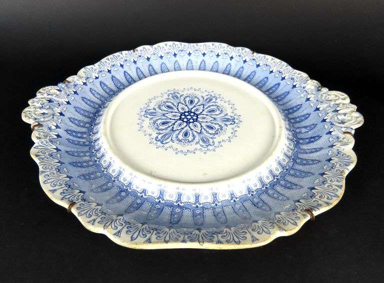 Antique English Transferware Staffordshire Doric Star Platter - GC5 ...