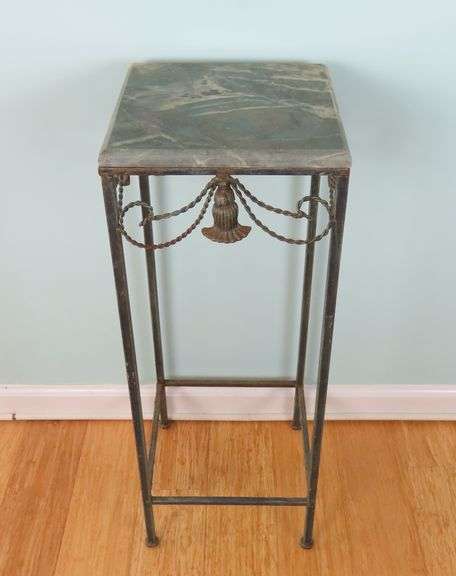 Square Marble Top Plant Stand - GC5 Auctions