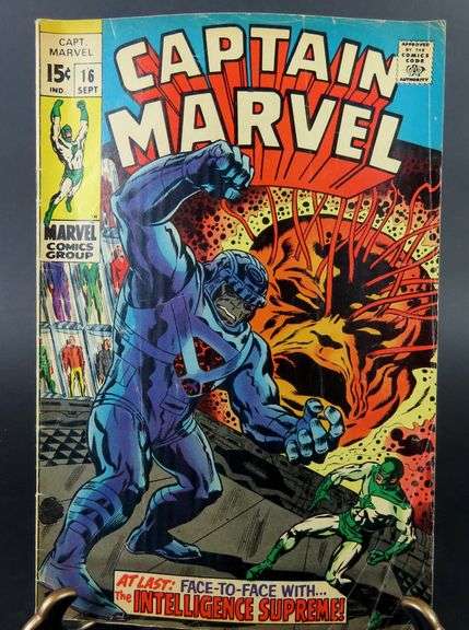 1969 Marvel "Captain Marvel" #16 Comic Book - GC5 Auctions