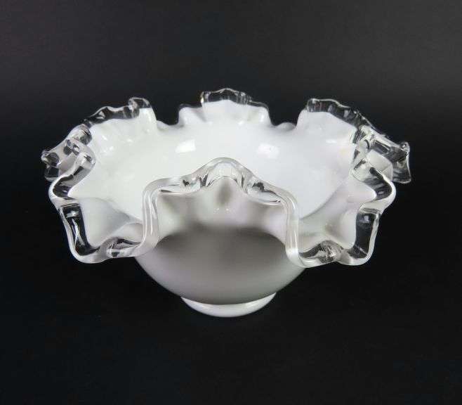 Vintage Fenton Silver Crest Bowl - GC5 Auctions