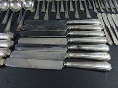 85 Pieces of Monogrammed "Devonshire" Sterling Silver Flatware by Birks ...