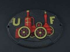 Vintage Cast Iron Fire Mark United Fireman's Insurance Wall Plaque ...