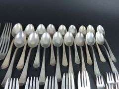 85 Pieces of Monogrammed "Devonshire" Sterling Silver Flatware by Birks ...