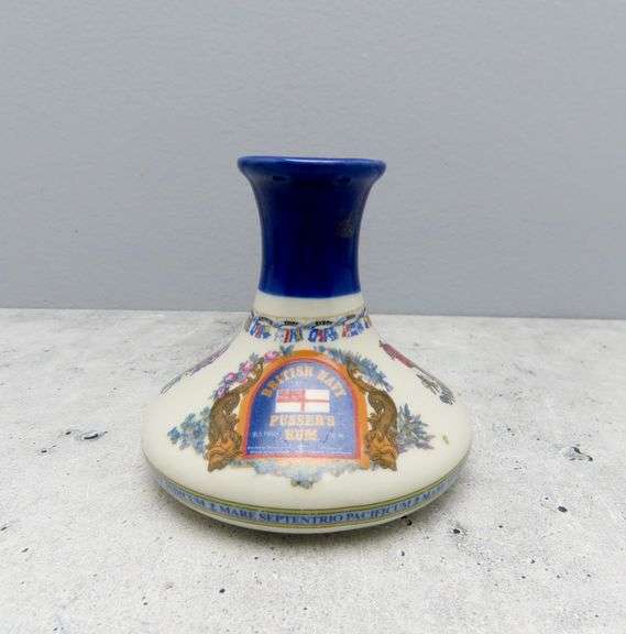 Vintage Small British Navy Pussers Rum Bottle - GC5 Auctions