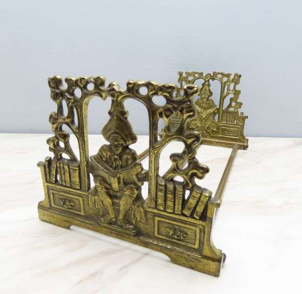Beautiful Folding Telescopic Brass Book Holder - GC5 Auctions