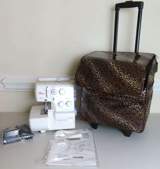 Juno by Janome Portable Serger Sewing Machine Model 3434D with Rolling ...