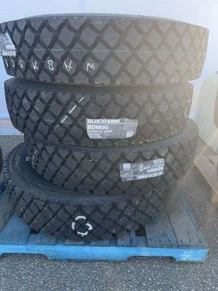 Black Hawk Tires 11R24.5 (Unused 4x) - Hanna Auctions