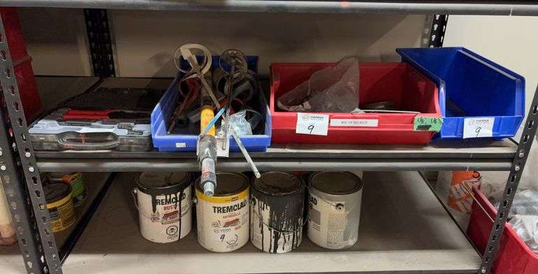 Assorted Tools, Hardware, Paint & Storage Bins - Hanna Auctions