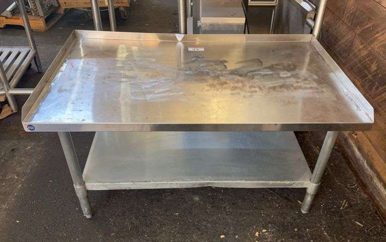 Stainless Steel Commercial Prep/Work Table w/ Backsplash & Undershelf ...