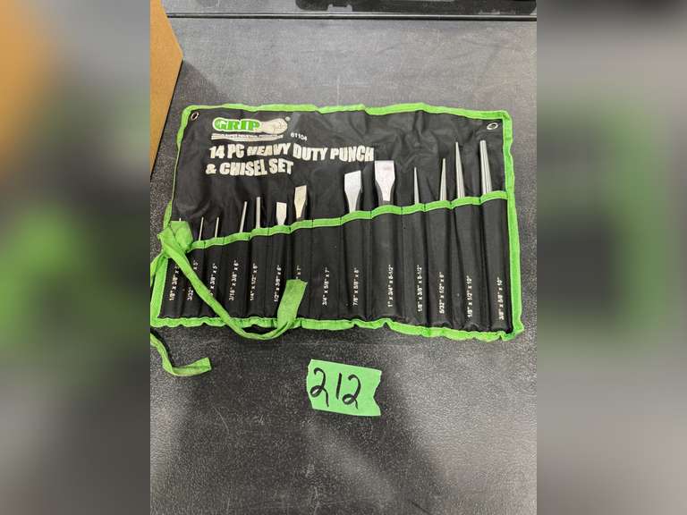 GRIP HEAVY DUTY PUNCH & CHIESEL SET - Godby Realty & Auction
