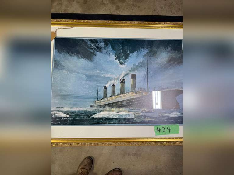 SINKING OF TITANIC PRINT BY CHRIS MAYGER [83] - Godby Realty & Auction