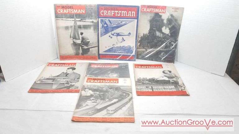 7 The Model Craftsman 1940s magazines. - AuctionGrooVe.com 608-792-2437