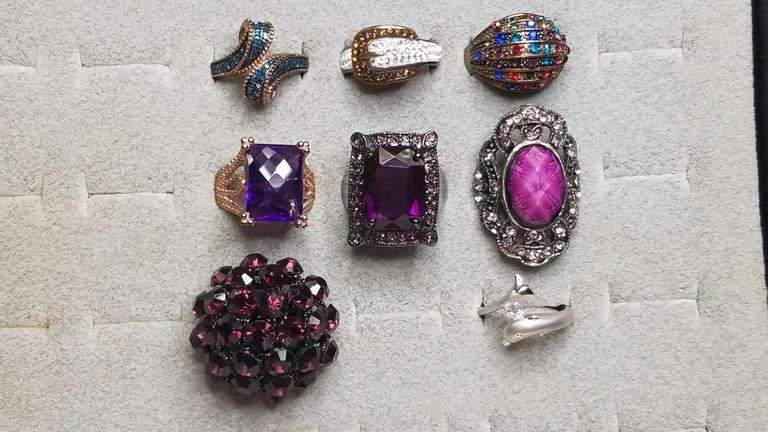 8 Rings. See photos for sizes. Couldn't find any markings. First ring ...