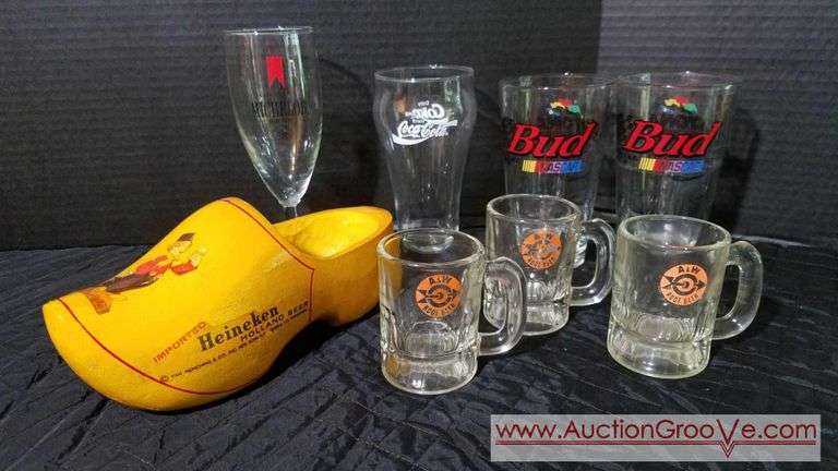 Holland wood shoe with Heineken Beer advertising. Also Michelob, Bud ...