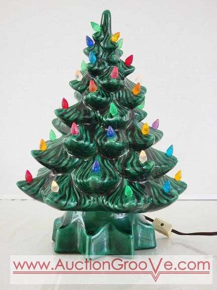 Vintage Ceramic Lighted Christmas Tree with Interchangeable Plugs and ...