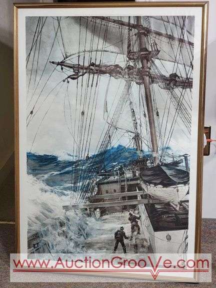 The Rising Wind Print from Original by Montague Dawson. 27.5 x 39.5 ...