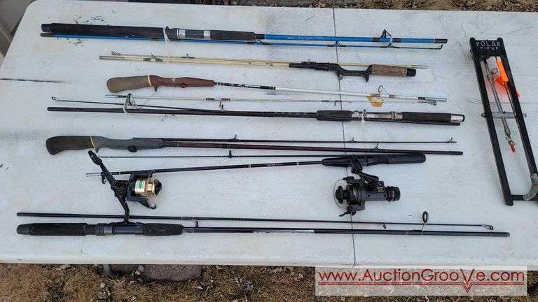 Fishing gear from bottom to top. Crystal River Executive reel on an Abu ...