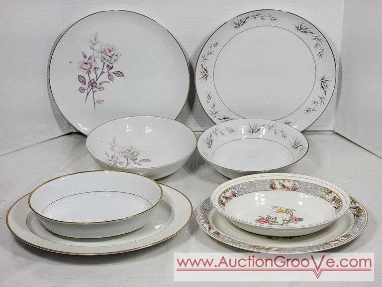 FOUR Serving Plates and Bowls. Johnson Bros The Vigo, Noritake Dynasty ...