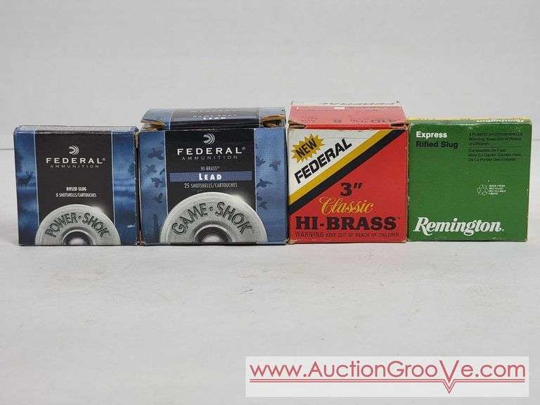 410 Ammunition. See photos for count. Added one more Remington slug box ...