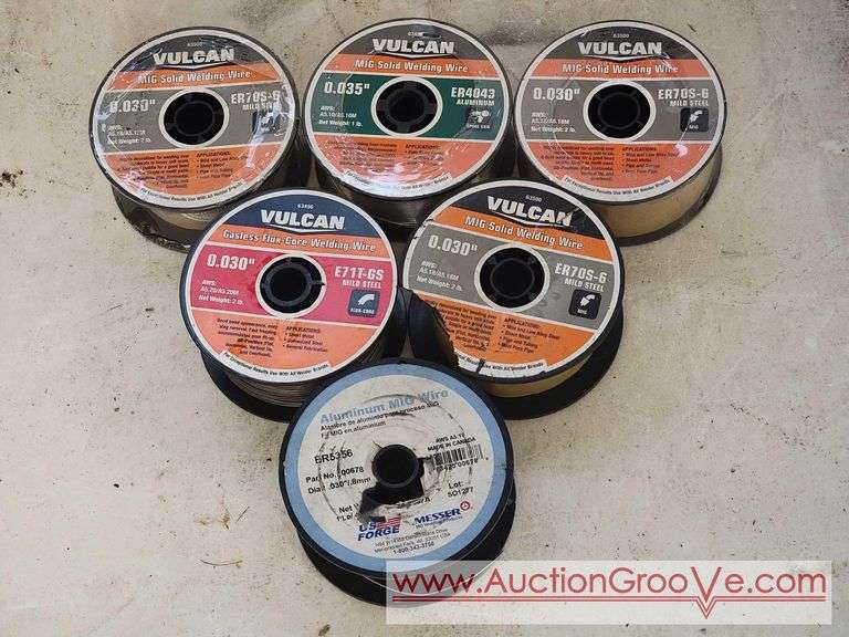 VULCAN Welding Wire. MIG and Gasless flux core. 6 Spools. 5 Full. GS ...