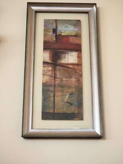 Large Van Martin Print "Rendezvous II". 23 x 45. Instead of matting it ...