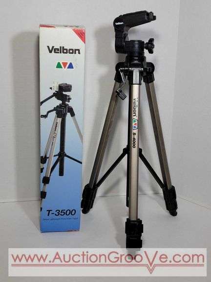 TWO Velbon Tripods. T-3500 and S-4000. Bb - AuctionGrooVe.com 608-792-2437