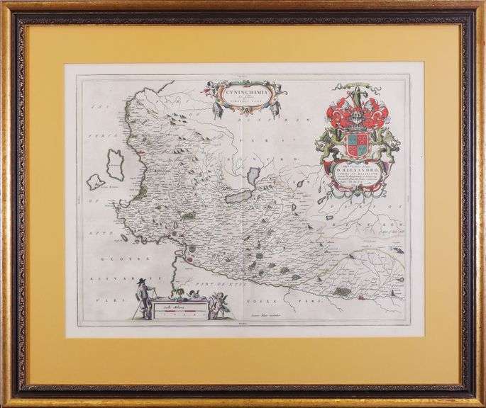 WILLEM BLAEU, ANTIQUE HAND-COLOURED MAP OF SCOTLAN - Hodgins Halls ...