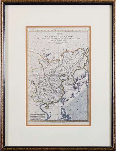 RIGOBERT BONNE, ANTIQUE HAND-COLOURED MAP OF CHINA - Hodgins Halls ...
