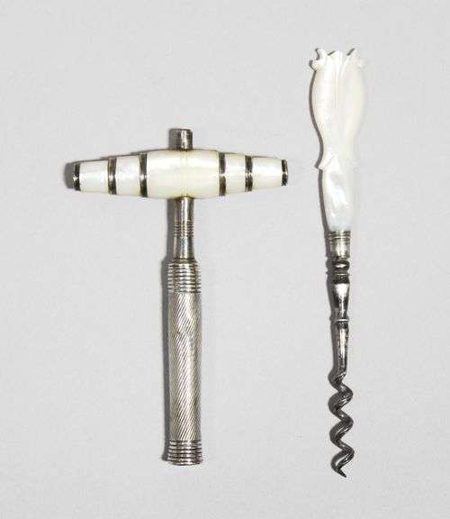 MOTHER OF PEARL CORKSCREWS (2) - Hodgins Halls Auction Group