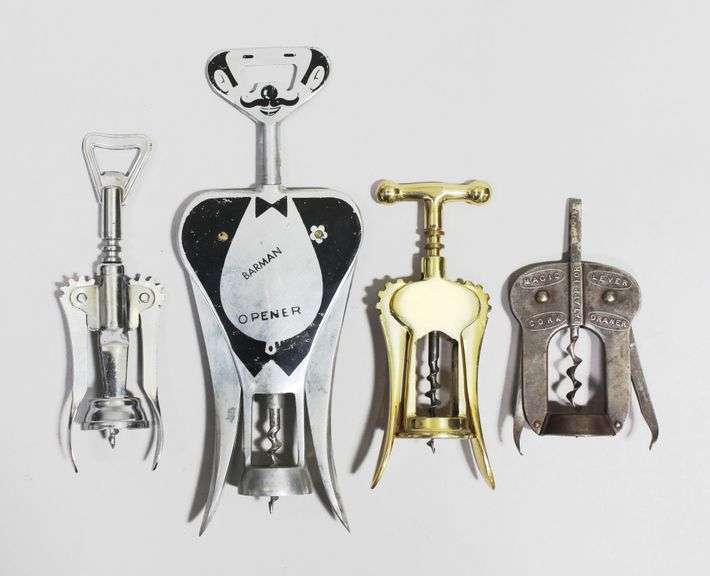 DUAL LEVER CORKSCREW GROUPING (4) - Hodgins Halls Auction Group