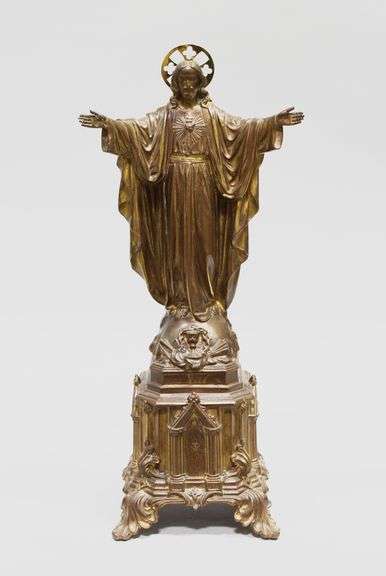 BRASS CAST RELIGIOUS FIGURE - Hodgins Halls Auction Group