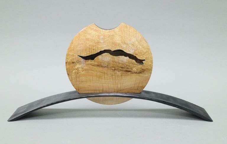LARRY STEVENSON, MIXED MEDIA WOOD SCULPTURE - Hodgins Halls Auction Group