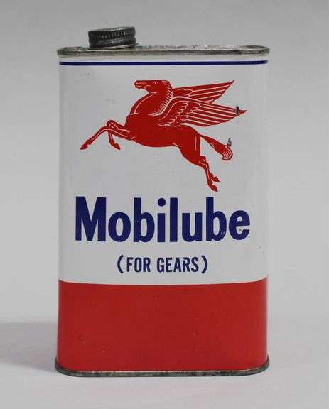 MOBILUBE OUTBOARD GEAR OIL CAN - Hodgins Halls Auction Group