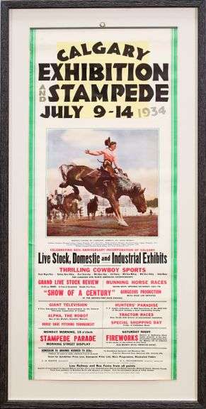 1934 CALGARY EXHIBITION AND STAMPEDE POSTER - Hodgins Halls Auction Group