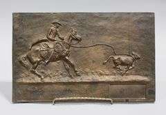 CHARLIE BEIL, BAS RELIEF BRONZE PLAQUE - Hodgins Halls Auction Group