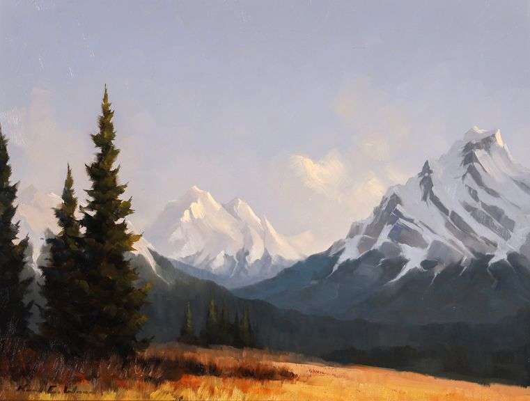 KARL E. WOOD, OIL ON MASONITE - Hodgins Halls Auction Group