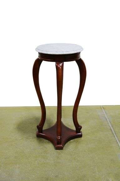 MARBLE TOP PLANT STAND - Hodgins Halls Auction Group