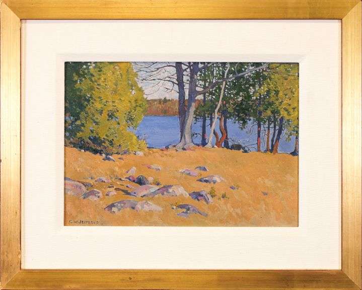 CHARLES WILLIAM JEFFREYS, OIL ON BOARD - Hodgins Halls Auction Group