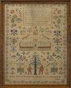 ANTIQUE NEEDLEPOINT SAMPLER - Hodgins Halls Auction Group