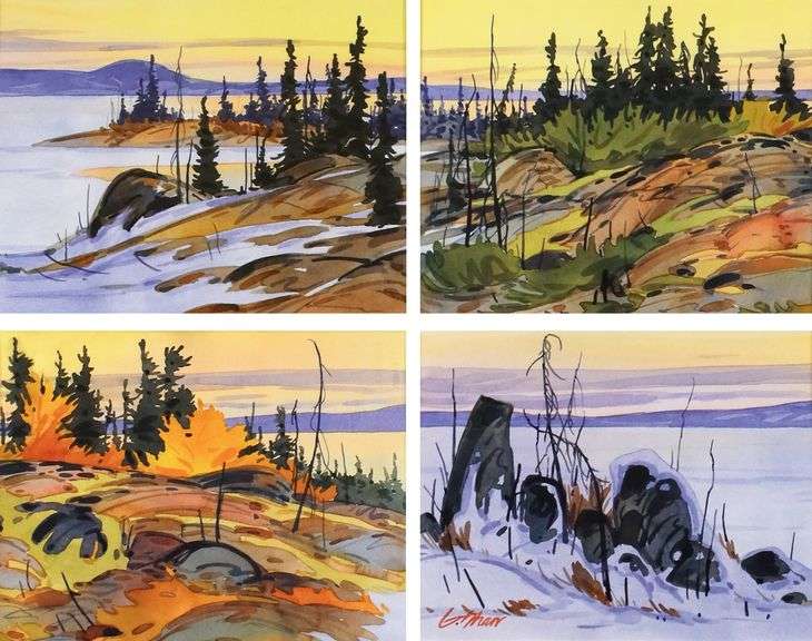 GRAEME SHAW, WATERCOLOURS (4) - Hodgins Halls Auction Group