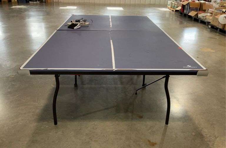 Sportcraft pingpong table, folds for storage. Includes two nets and ...