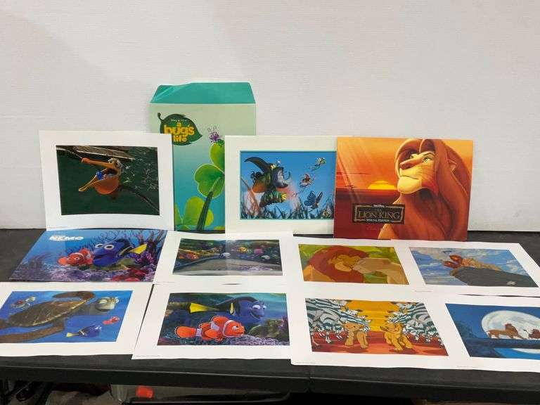 Walt Disney lithographs. One exclusive commemorative with matting frame ...