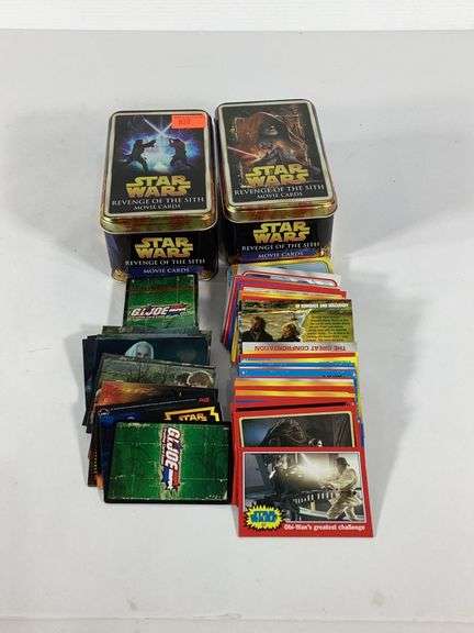 Movie cards, two Star Wars tins with Kong, Lord of the Rings, Star Wars ...
