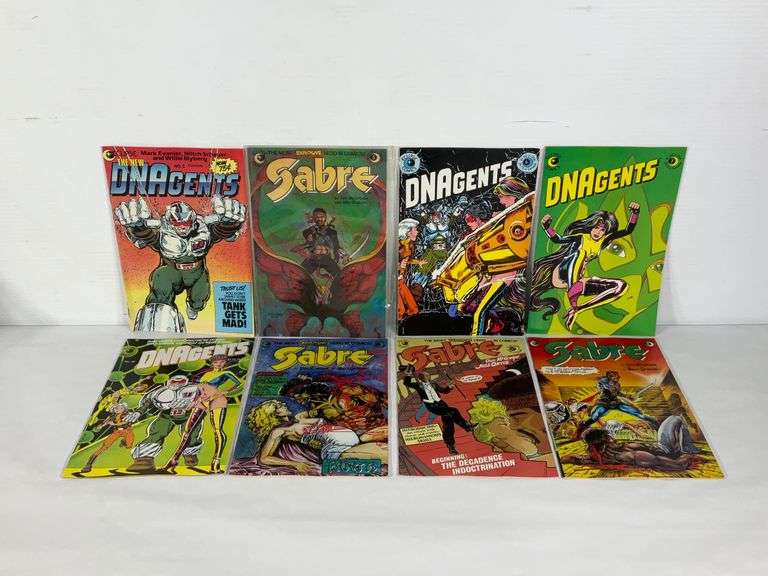 Eclipse comic books, Sabre and DNAgents, one Sabre comic in sealed package - Hash Auctions