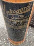 Antique Hydrogard Fire Extinguisher, brass plates on copper ...