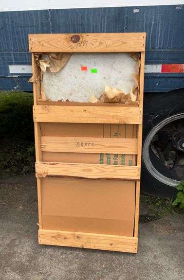 Marble slab, still in wooden shipping crate, about 21”x46” or so ...