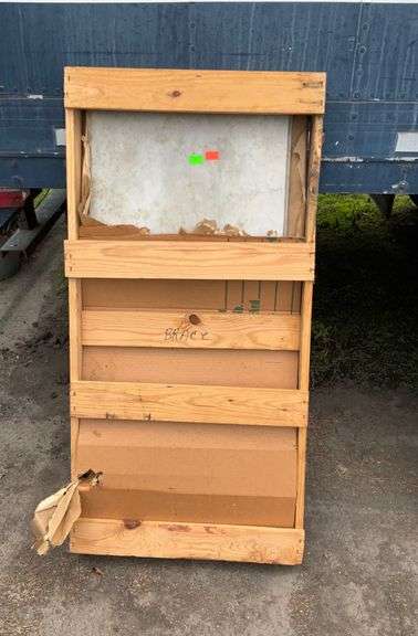 Marble slab, still in wooden shipping crate, about 21”x46” or so ...